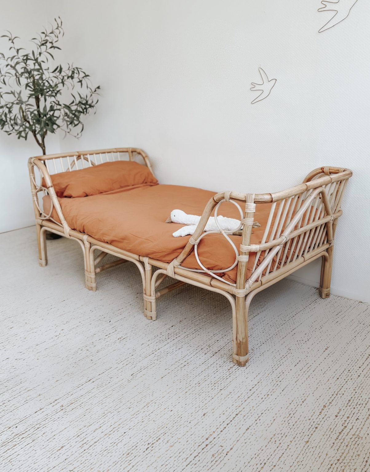 Rotan Peuterbed – Boho Rainbow - Rotan voor baby & kids
