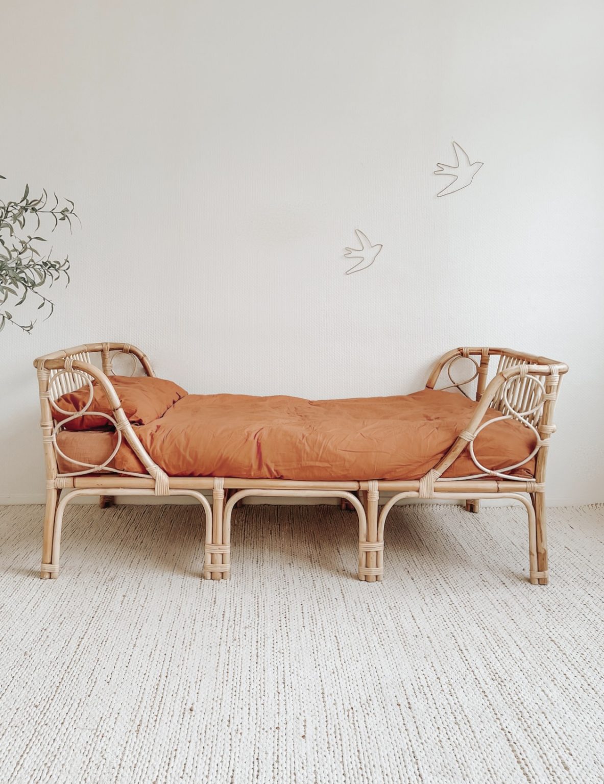 Rotan Peuterbed – Boho Rainbow - Rotan voor baby & kids