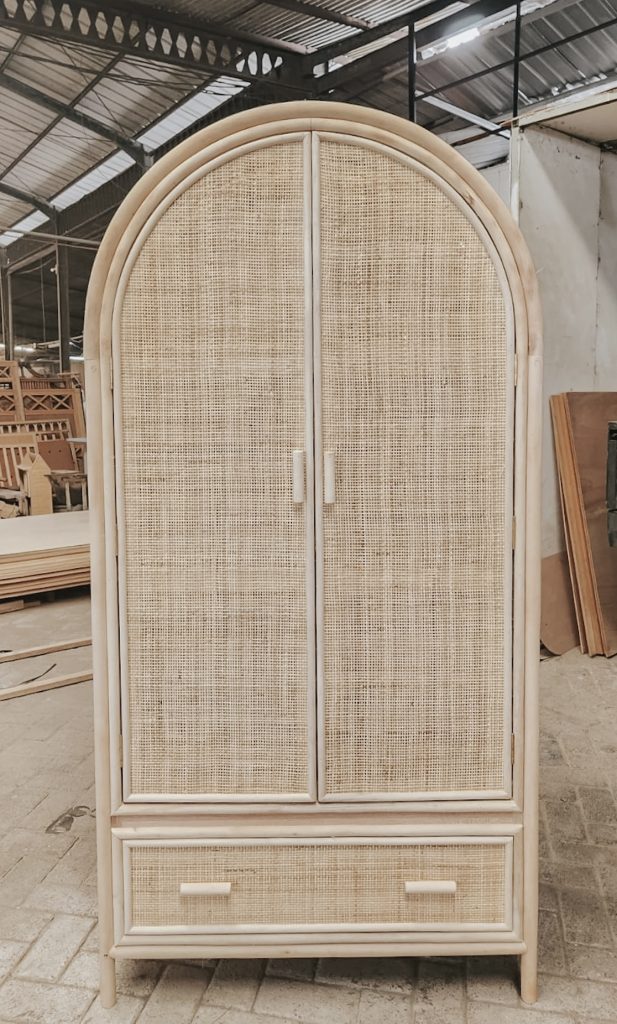 Rotan Gebogen Kledingkast – Boho Rainbow - Rotan voor baby & kids