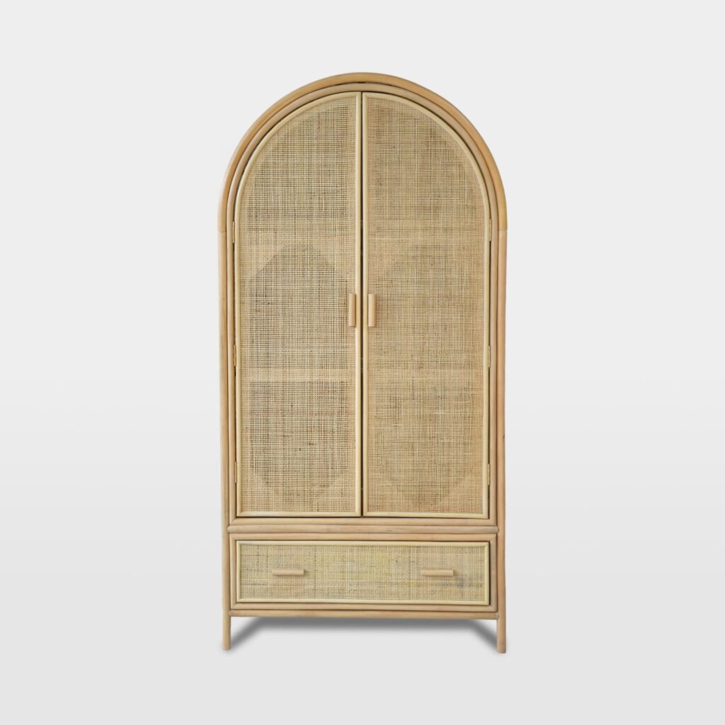 Rotan Gebogen Kledingkast – Boho Rainbow - Rotan voor baby & kids