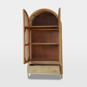 Rotan Gebogen Kledingkast – Boho Rainbow - Rotan voor baby & kids